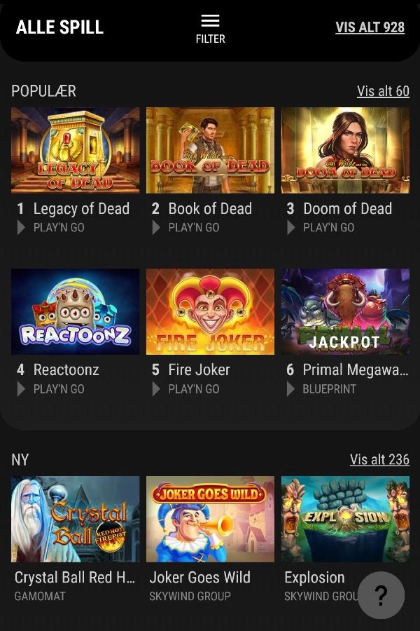 VIPs Casino Norge | Hent 5000 kr bonus + 100 gratisspinn!